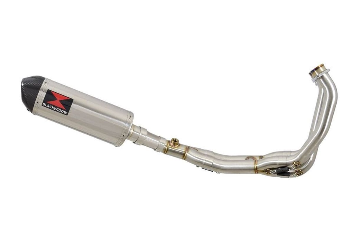 De-Cat Exhaust System 300mm Oval Stainless Carbon Tip Silencer YAMAHA ...