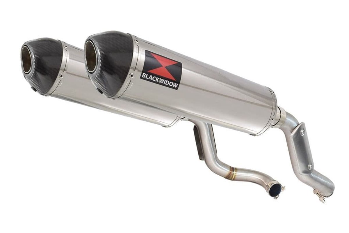 High-End-Auspuffrohre + Ovale Schalldämpfer Mit 400-mm-Carbonspitze ...