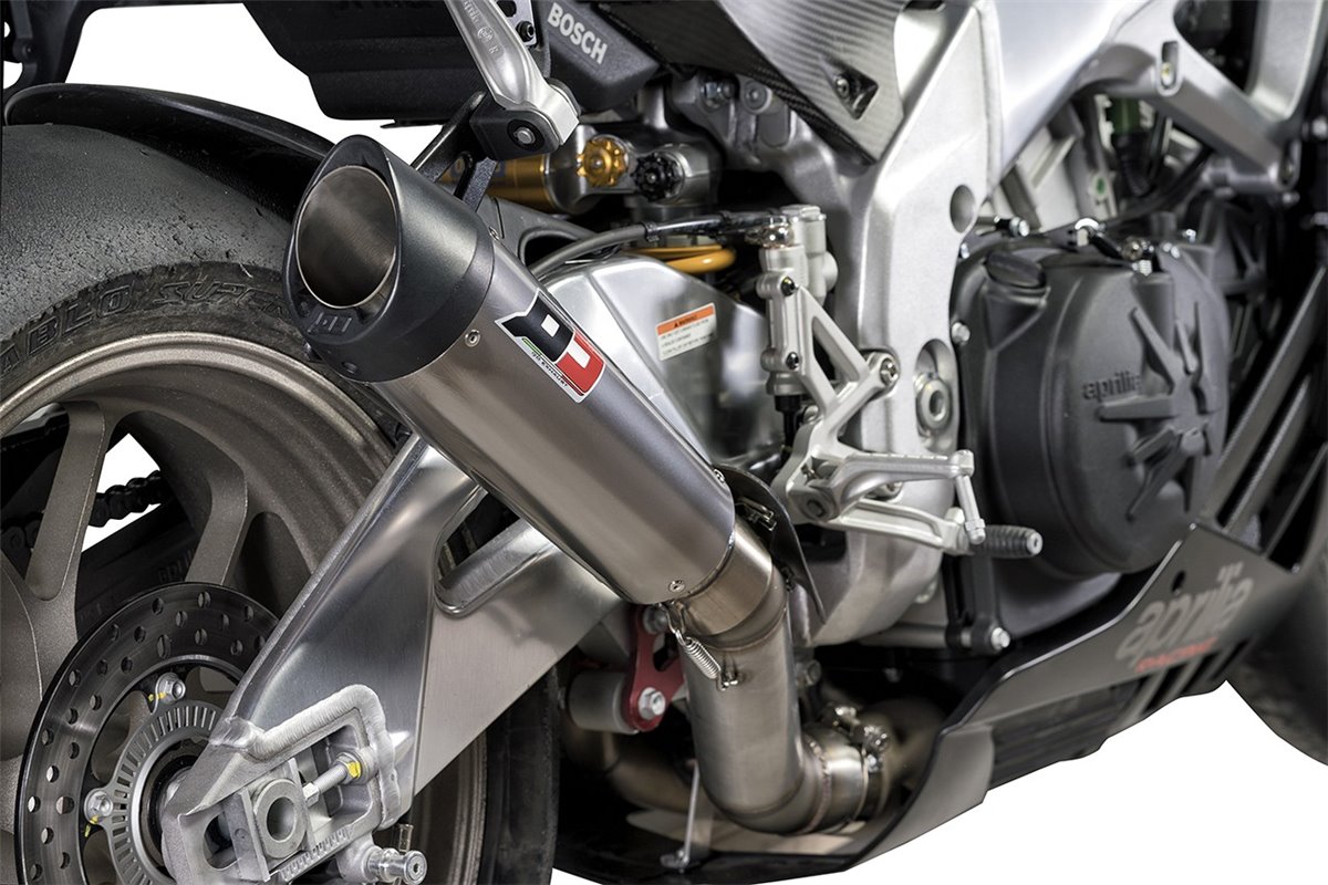 Slip-on Exhaust Slip-on Titanium Tri-Cone RACING QD EXHAUST Aprilia ...