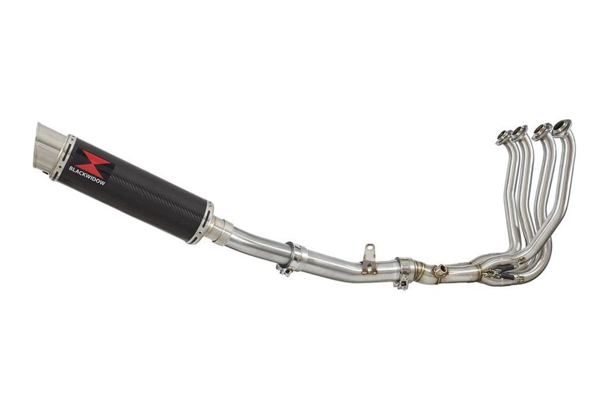 Race De-Cat Exhaust System 360mm Round Carbon Silencer KAWASAKI ZX6R ZX ...