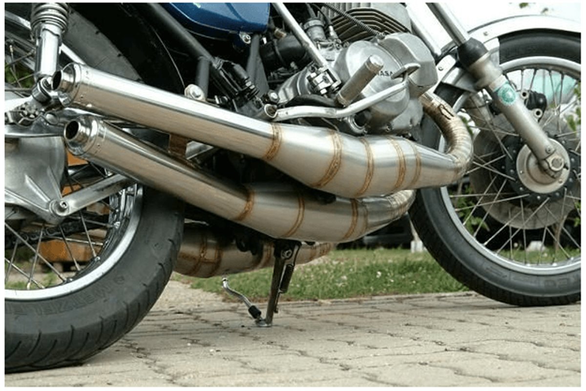 DRAINAGE, EXPANSION KAWASAKI H1 500 69 77 JIM LOMAS MUFFLER STAINLESS