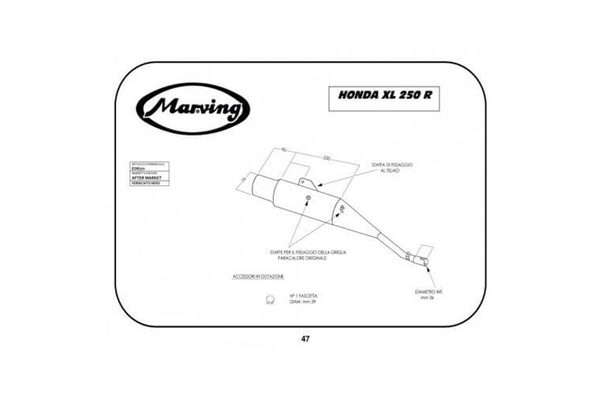 Terminal Exhaust Honda Xl 250 R 1972 1987 Marving