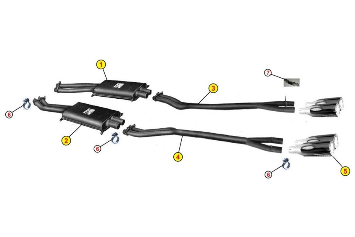 ANSA COMPLETE EXHAUST SYSTEM OEM REPLICA HOMOLOGATED FERRARI 250 GTO ...