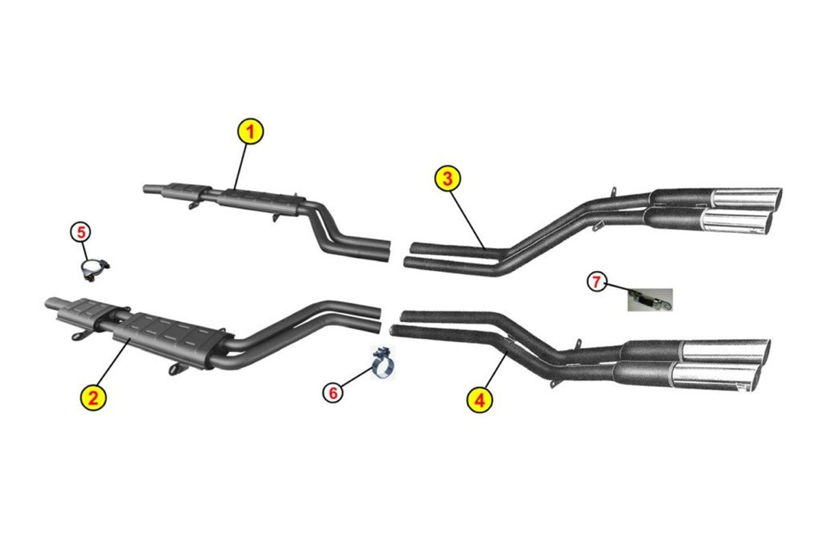 SCARICHI SILENZIATORI TERMINALI ANSA FERRARI 250 GT CABRIOLET II ...