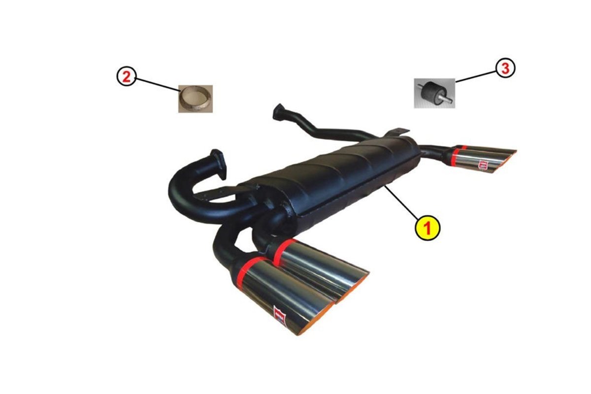 COMPLETE EXHAUST SYSTEM ANSA REPLICA FERRARI 308 GTBI GTSI 2V USA MODEL ...