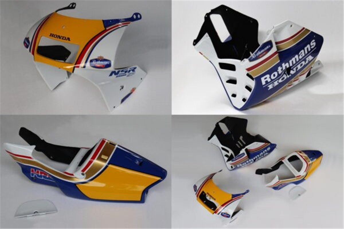 Kit, bodywork, grp, stock shape, painted rothmans Tyga Honda NSR250 MC21
