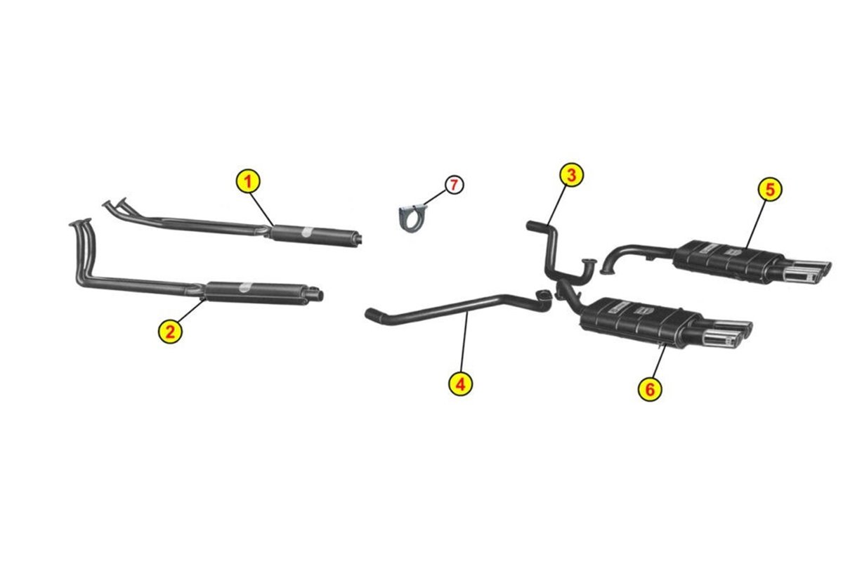 SILENCER EXHAUST TERMINAL ANSA DX LM 0227 LAMBORGHINI ISLERO 400 GTS 1969