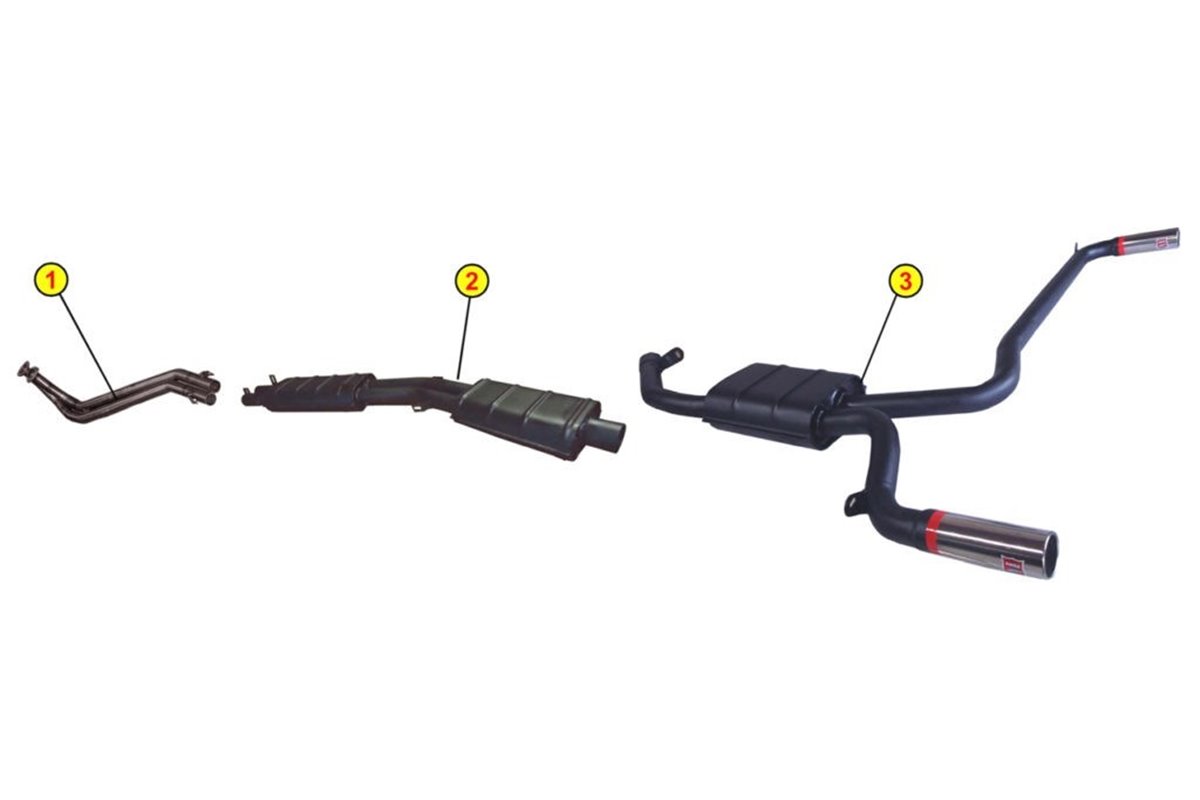 COMPLETE EXHAUST SYSTEM ANSA OEM REPILICA MASERATI SEBRING 1963 1969