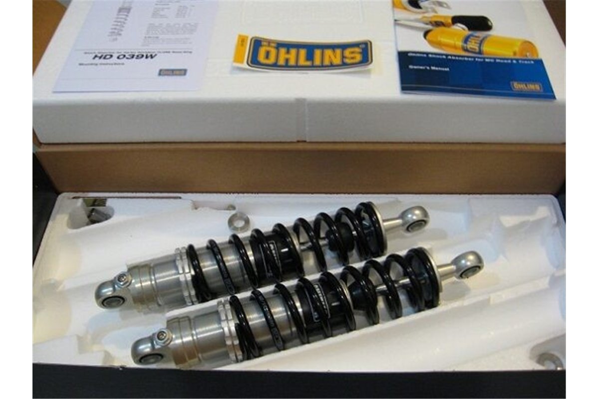 PAIR OF SHOCK ABSORBERS OHLINS HD 039 S36E HARLEY-DAVIDSON FLH / FLT ...