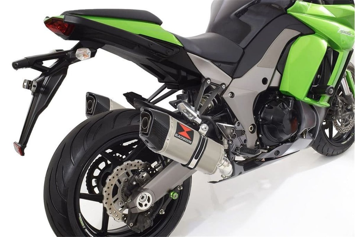 4-2 Exhaust Silencers 300mm Hexagonal Stainless Carbon Tip KAWASAKI ...