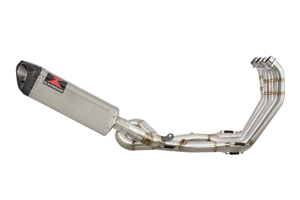 Performance Exhaust 350mm Tri Oval Stainless Carbon Tip Silencer HONDA ...