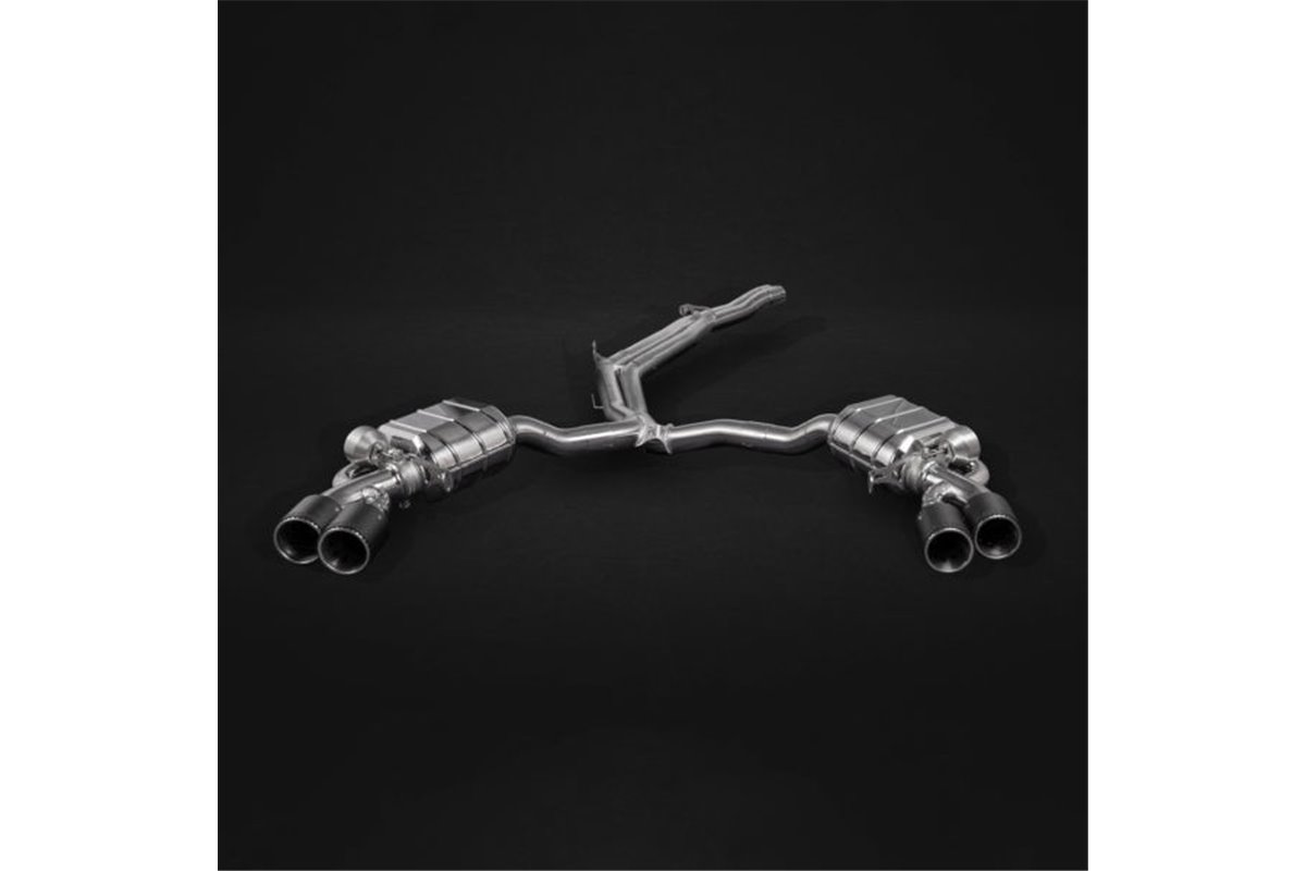 Exhaust system with ECE valve + carbon center pipes and tailpipes CES3 ...
