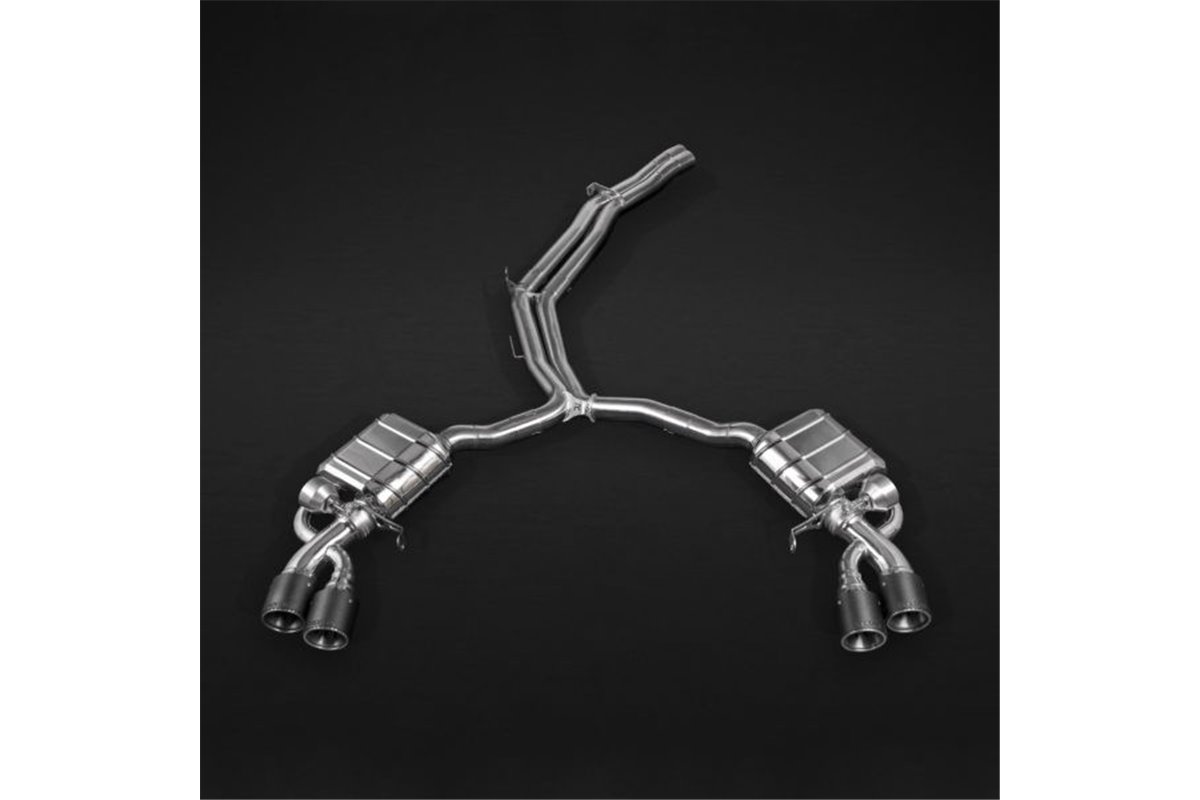 Exhaust system with ECE valve + carbon center pipes and tailpipes CES3 ...