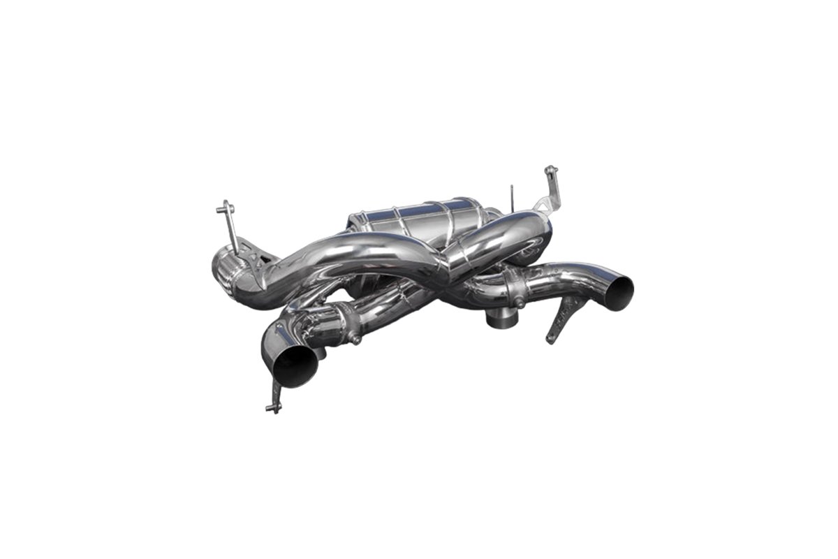 Exhaust terminal with X-pipe with Capristo valve Lamborghini Huracan ...