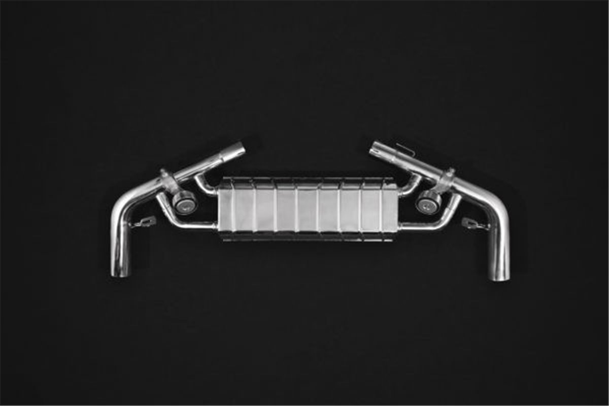 Exhaust terminal with valve + center pipes (CES3) Capristo Mercedes AMG ...