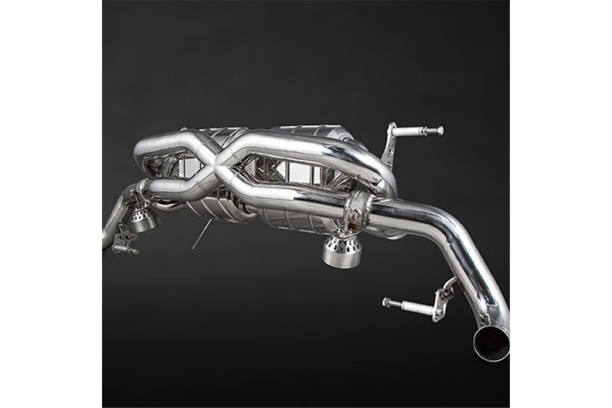 Exhaust terminal + CES3 stainless steel Capristo Audi R8 V10 Gen 1 ...