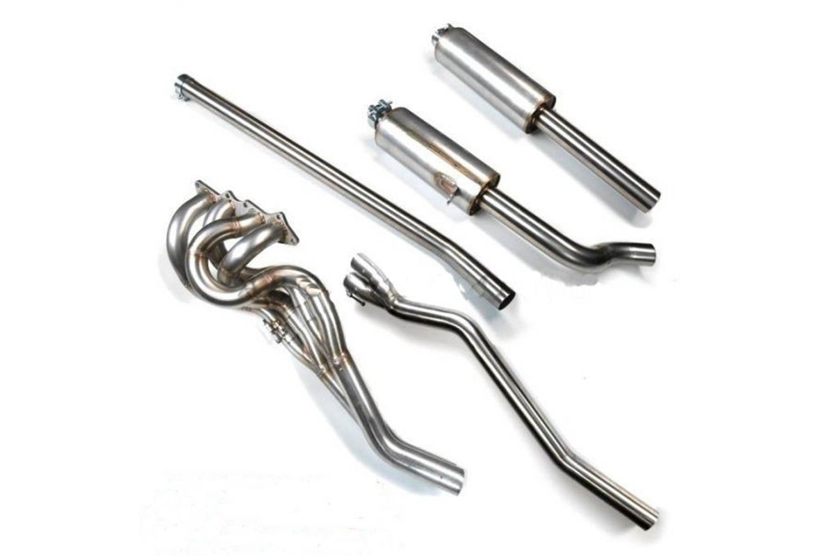 COMPLETE EXHAUST MANIFOLD CENTR AND TERMINAL LANCIA FULVIA STAINLESS STEEL