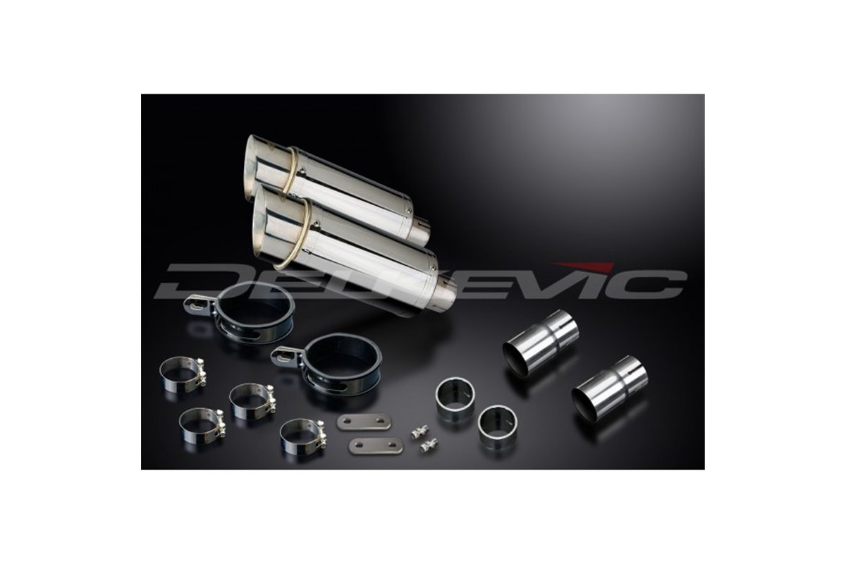 TRIUMPH LEGEND 900 1998-2001 200MM ROUND STAINLESS SILENCER EXHAUST KIT