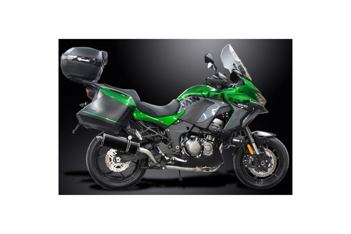 KAWASAKI VERSYS 1000 2019-2024 FULL EXHAUST SYSTEM 350MM CARBON OVAL BSAU