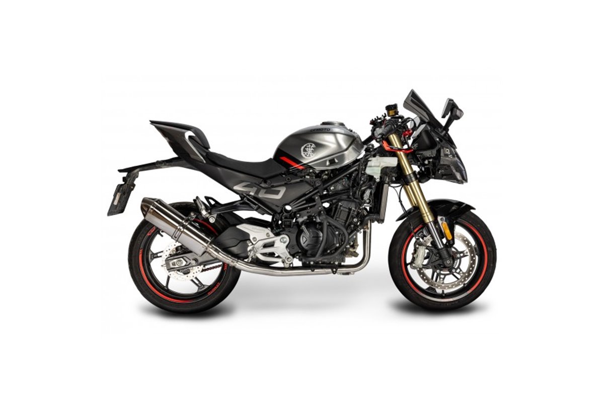 CFMOTO 450SS 2023-2025 / TRI-OVAL 320MM (13 INCH) RH SILENCER 2 INTO 1 ...