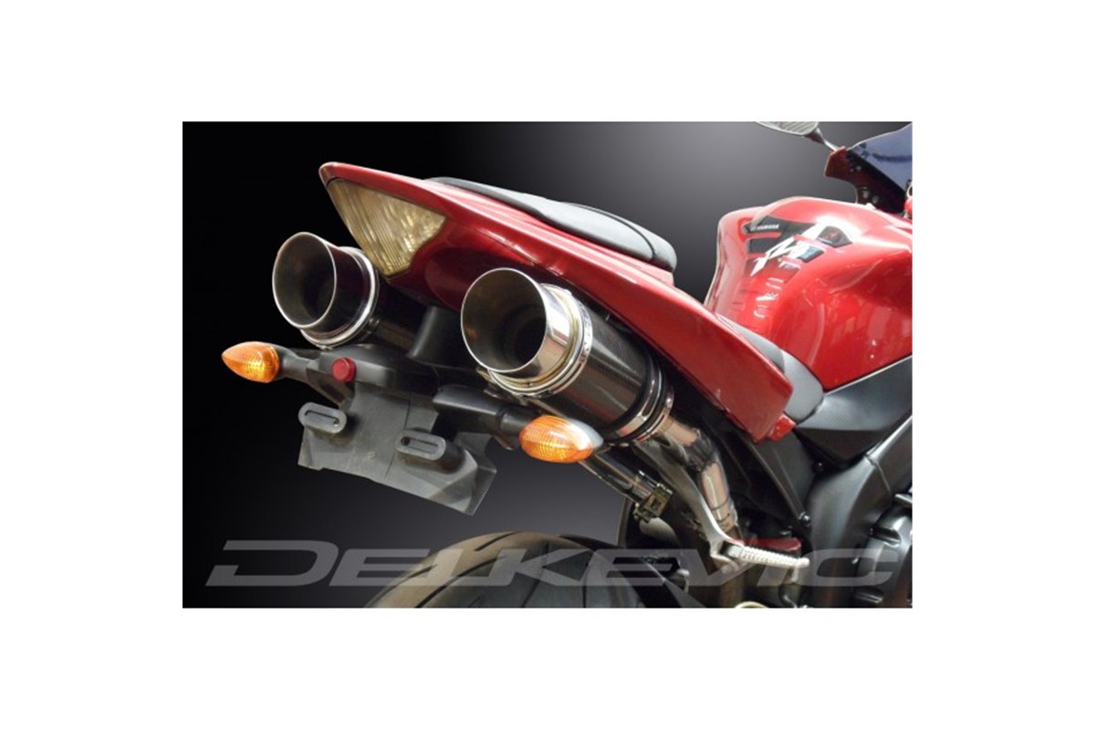 YAMAHA YZF-R1 2004-2006 DE-CAT 200MM CARBON SILENCER KIT EXHAUST