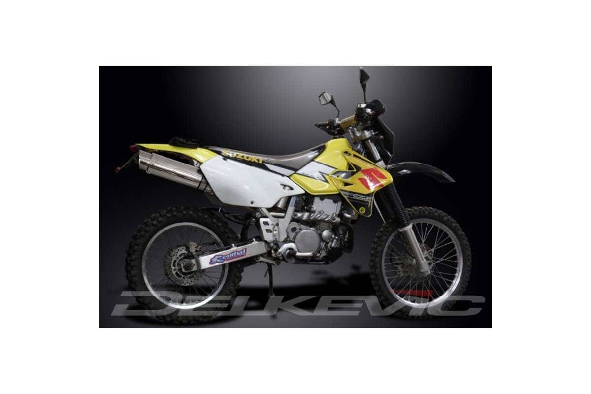 SUZUKI DRZ400S DRZ400SM FULL EXHAUST SYSTEM 350MM STAINLESS ROUND BSAU ...
