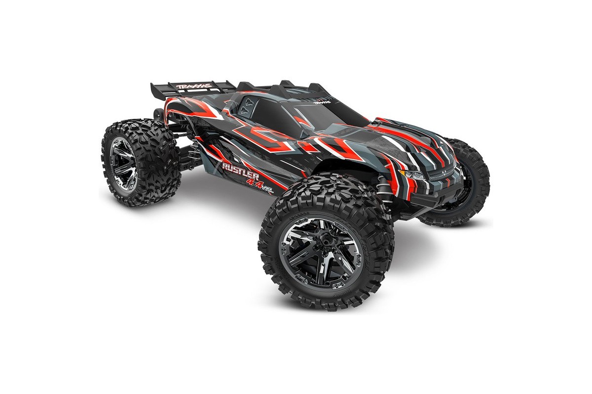 Automodello RC Traxxas Rustler 1:10 VXL HD 4WD RTR (rosso)