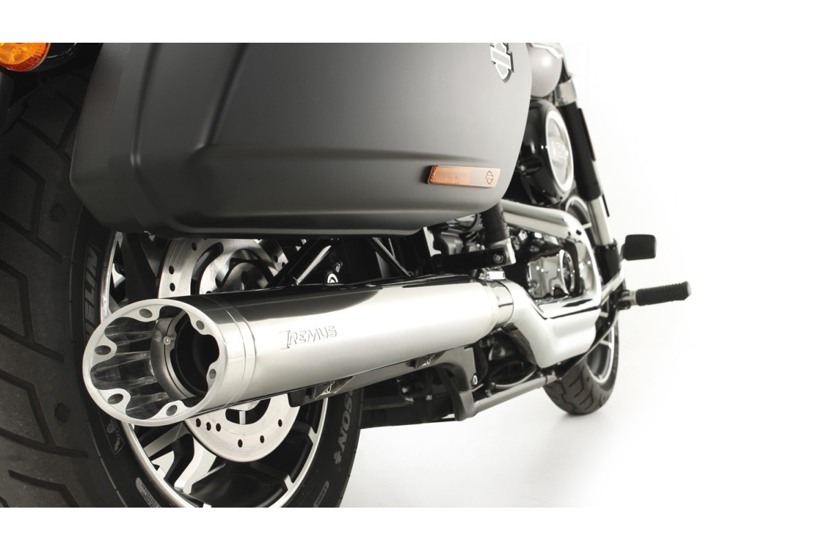 Scarico terminale in acciaio inox Remus Custom Harley-Davidson Softail ...