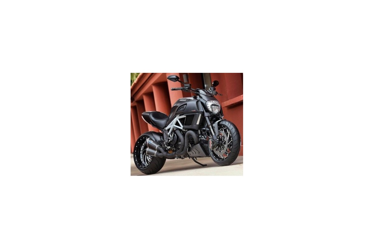 COMPLETE EXHAUST RACING CARBON BLACK TERMIGNONI 96480641B DUCATI DIAVEL ...